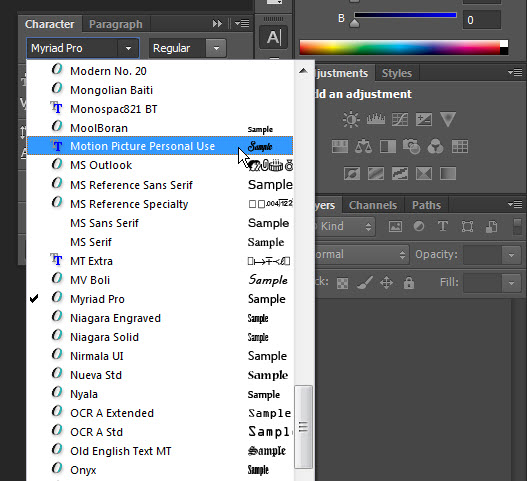 Install Fonts In Photoshop